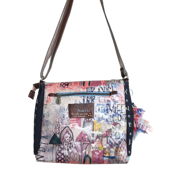 anekke | Bags | Anekke Travel Crossbody Bag Mixed Media Art Handbag ...